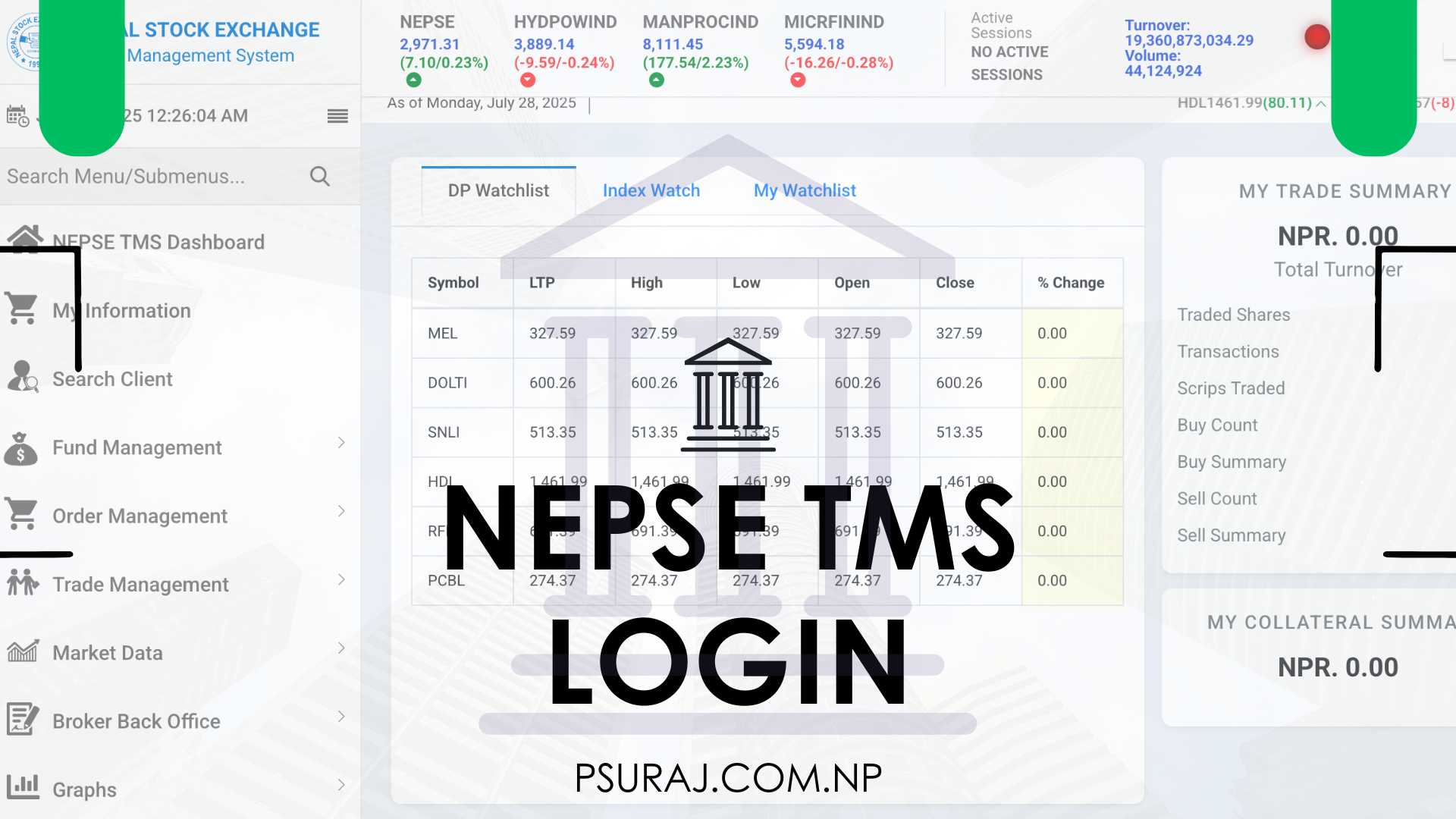 Nepse TMS Login | Nepse Online Trading System
